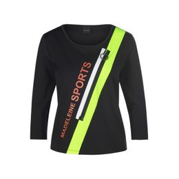 Madeleine Mode MADELEINE Shirt Damen Gr&ouml;&szlig;e M neongr&uuml;n / dunkelorange / schwarz / wei&szlig;