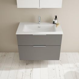 Burgbad Eqio Schrank mit Slim Keramik-Waschtisch, 2 Ausz&uuml;ge, SHBT082F6584C0001G0146,