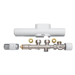 Kermi xLink plus Anschlussarmatur f&uuml;r Fu&szlig;bodenheizung, mit Thermostatkopf, ZV01680001,