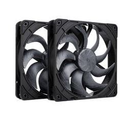 NOCTUA NF-A14x25 G2 PWM Sx2-PP chromax.black, Geh&auml;usel&uuml;fter schwarz, PWM-Anschluss, 2 L&uuml;fter, 140 mm