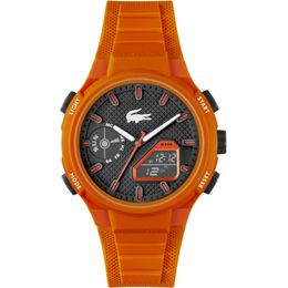 Chronograph Lacoste "LC33", orange, Armbanduhren, Herren, Armbanduhr, Herrenuhr, Silikonarmband, analog, digital