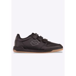 Sneaker Lotto, Damen, Gr. 40, schwarz (schwarz, dunkelgrau), Synthetik, Textil, Schuhe Sneaker, - mit drei praktischen Klettverschlüssen