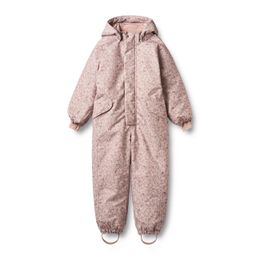 Jumpsuit Wheat "Wheat Snowsuit Miko", M&auml;dchen, Gr. 128, rose dust flowers, 100% Recycled Polyamide/Nylon, normal, Overalls Jumpsuit