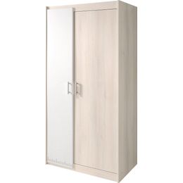 Kleiderschrank Parisot "Charly", wei&szlig; (akaziefarben, wei&szlig;), B:85cm H:179cm T:52cm, Schr&auml;nke, Kleiderschrank