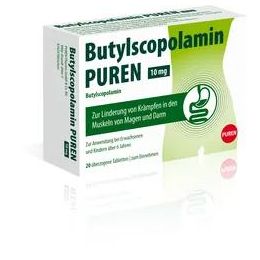 Butylscopolamin Puren 10 mg &Uuml;berzogene Tabletten 20 ST