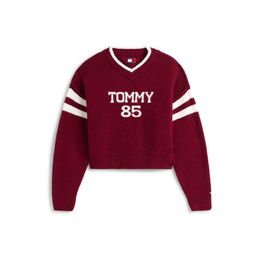 Tommy Jeans Pullover '85' Damen Gr&ouml;&szlig;e XXL/XXXL bordeaux / wei&szlig;