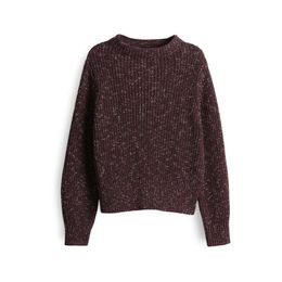 Opus Pullover 'Pulinka' Damen Größe L dunkellila / weiß