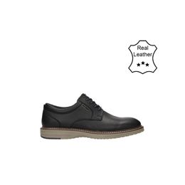 Bullboxer Leder-Schn&uuml;rschuhe in Schwarz - 46% | Gr&ouml;&szlig;e 43 | Herren-schnuerschuhe
