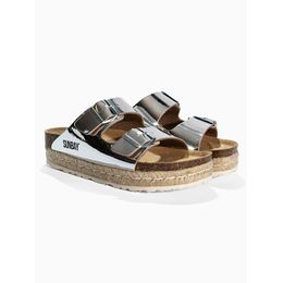 Sunbay Pantoletten "Orange" in Silber - 63% | Gr&ouml;&szlig;e 37 | Damen-pantoletten