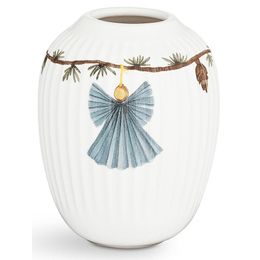 K&Auml;HLER DESIGN K&auml;hler Vase "Hammersh&oslash;i" in Wei&szlig;/ Hellblau - (H)10,5 x &Oslash; 8,5 cm - 11% | Kerzen-vasen