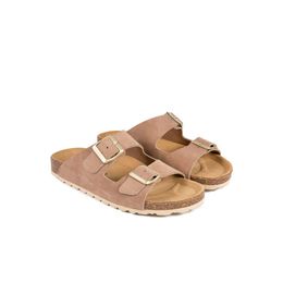 BABUNKERS Family Leder-Pantoletten in Taupe - 49% | Gr&ouml;&szlig;e 37 | Damen-pantoletten