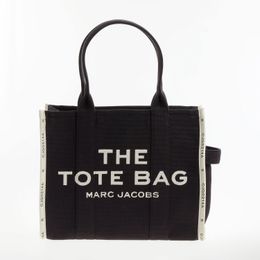 Marc Jacobs Schwarz-beigefarbene Tote Bag aus Canvas