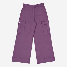 MAX & Co. Lilafarbene Cargohose mit weitem Bein