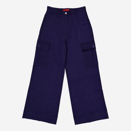 MAX & Co. Dunkelblaue Cargohose mit weitem Bein