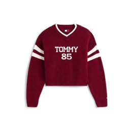Tommy Jeans Sweater '85' female size 4XL Bordeaux / White