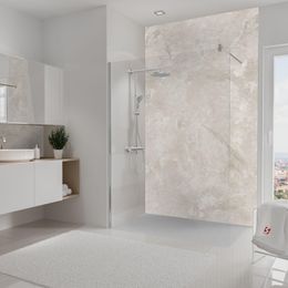 Schulte Duschr&uuml;ckwand 'DecoDesign' greige 150 x 255 cm