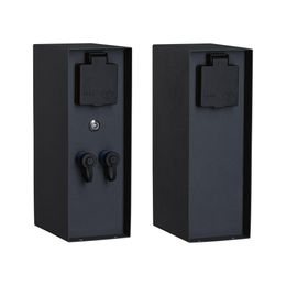 Paulmann Steckdosensäule 'Plug & Shine' anthrazit IP 44 3680 W