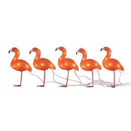 Konstsmide LED-Dekofigur Flamingo 40 LED bernsteinfarben 17 x 400 cm