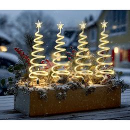 LED-Spiralbaum-Set 80 LED 50 cm 4 St&uuml;ck
