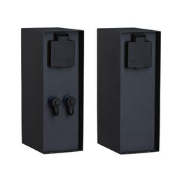 Paulmann Steckdosensäulen 'Plug & Shine' anthrazit IP 44 3680 W