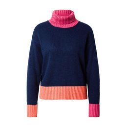 United Colors Of Benetton Pullover Damen Gr&ouml;&szlig;e M dunkelblau / orange / ros&eacute;
