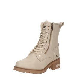 Mustang Schn&uuml;rstiefelette 'Haukea' Damen Gr&ouml;&szlig;e 36 hellbeige Winterschuhe