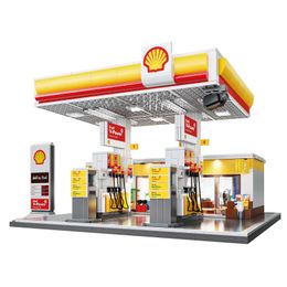 Jamara CaDA Shell Tankstelle mit Shop und Waschanlage Bricks