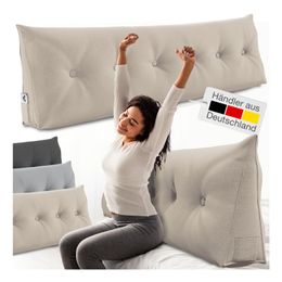 ELONEO R&uuml;ckenkissen Bett- und R&uuml;ckenst&uuml;tzkissen >Sand< 160cm
