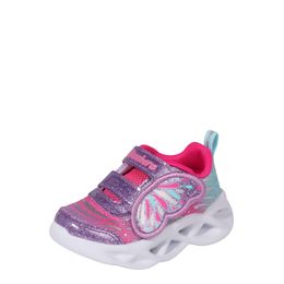 Skechers Sneaker M&auml;dchen Gr&ouml;&szlig;e 27 hellblau / pink / silber / wei&szlig;