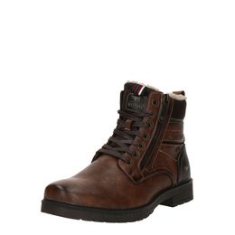 Mustang Schn&uuml;rboots 'Midor' Herren Gr&ouml;&szlig;e 45 braun / rostbraun / schwarz