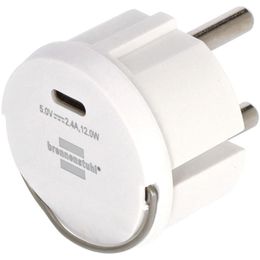Fa.Brennenstuhl BRENNENSTUHL USB-Adapter "USB-C Steckdoseneinsatz 2,4 A", B:3,9cm H:4,4cm T:3,9cmwei&szlig;, Adapter