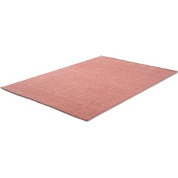 Wollteppich Sansibar "List", rosa (ros&eacute;), B:140cm H:13mm L:200cm, Schurwolle, Teppiche, Kurzflor, Handweb Teppich, meliert, reine Wolle, handgewebt