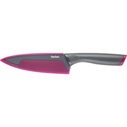 Tefal Kochmesser "Fresh Kitchen", Klingenl&auml;nge 15cmgrau, pink, Kochmesser, 15 cm, Klingen aus rostfreiem Stahl, Titan-Versiegelung, Klingenschutz