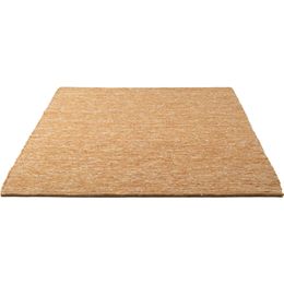 Wollteppich Sansibar "H&ouml;rnum", orange (terrakotta), B:120cm H:12mm L:180cm, Schurwolle, Teppiche, Handweb Teppich, meliert, reine gewalkte Wolle, handgewebt