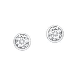 Paar Ohrstecker Amor "9062133", bunt (silberfarben, wei&szlig;, kristallwei&szlig;), Ohrringe, Damen, 3mm, Silber 925 (Sterlingsilber), Made in Germany - mit Zirkonia (synth.)