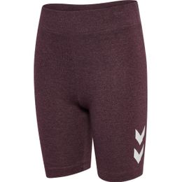 Hummel Jungen Trainingstights "HMLJR LOGO SHORT TIGHTS"fudge melange, Gr. 134, Obermaterial: 57% Baumwolle, 38% Polyester, 5% Elasthan, Hosen