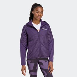 Outdoorjacke adidas terrex "W MULTI HYB JKT", Damen, Gr. S, aurora plum, Obermaterial: 100% Polyester, normal, Jacken Outdoorjacke