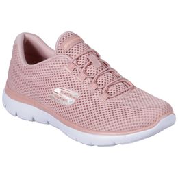 Slip-On Sneaker Skechers "Summits", Damen, Gr. 35, rosa, Synthetik, Textil, Schuhe, Slipper, Freizeitschuh, Komfortschuh mit gepolstertem Schaftrand