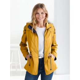 WITT Damen Jacke mit gestreiftem Futter, ocker, Gr&ouml;&szlig;e 48
