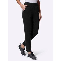 Catamaran Sports Damen Freizeithose mit Seitenschlitzen, schwarz, Gr&ouml;&szlig;e 18/19