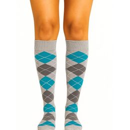 Lycille Knee High Socks female Grey size 37-41