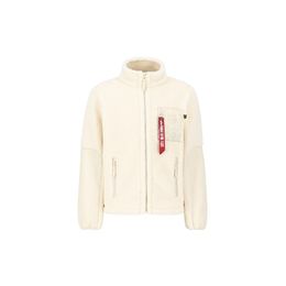 Alpha Industries Jacke 'Sherpa Zip' Herren Größe L beige / rot