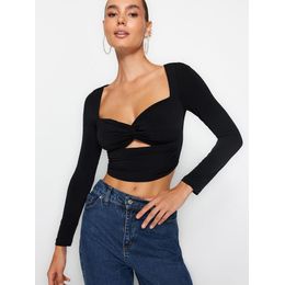 Trendyol Bluse Damen Gr&ouml;&szlig;e XXS schwarz