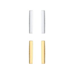Elli Ohrringe Basic Ohrstecker, Bi Color_Tri Color, Geo Stab Damen Gr&ouml;&szlig;e One Size gold / silber