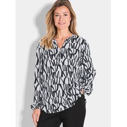 GOLDNER Bluse Damen Gr&ouml;&szlig;e M schwarz / wei&szlig;