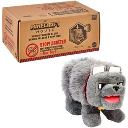 Mattel Kinder Plüschfigur "Minecraft, Dennis the Wolf Deluxe", bunt, Polyester, B:14cm H:21cm L:35cm, Plüschfiguren, mit Sound