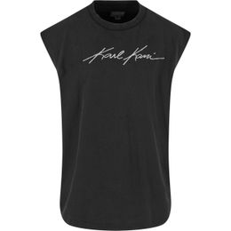 Karl Kani Damen T-Shirt "Karl Kani Autograph Washed Sleeveless Tee"schwarz, Gr. XS, bedruckt, 100% Baumwolle, Shirts