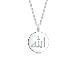 Elli Damen Kette mit Anhänger "Schriftzeichen Allahu Akbar 925 Sterling Silber", 45, ohne Stein, Silber 925 (Sterlingsilber), L: 45, silber, Silber