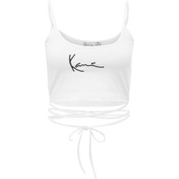 Karl Kani Damen Muskelshirt "Karl Kani Damen KW221-013-2 Small Signature Crop Laced Top"wei&szlig;, Gr. XL, bedruckt, 95% Baumwolle, 5% Polyester, Shirts