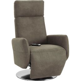 Sit & More Relaxsessel SIT & MORE, B:71cm H:112cm T:82cm, grau, Luxus-Kunstleder;NaturLEDER (echtes Rindsleder);Luxus-Microfaser (100% Polyester), Wohnzimmer,